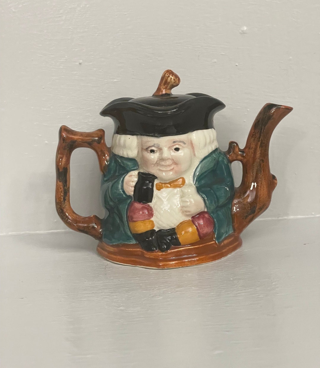 Vintage Collectible Teapot Staffordshire shorter & Son Small Toby ...