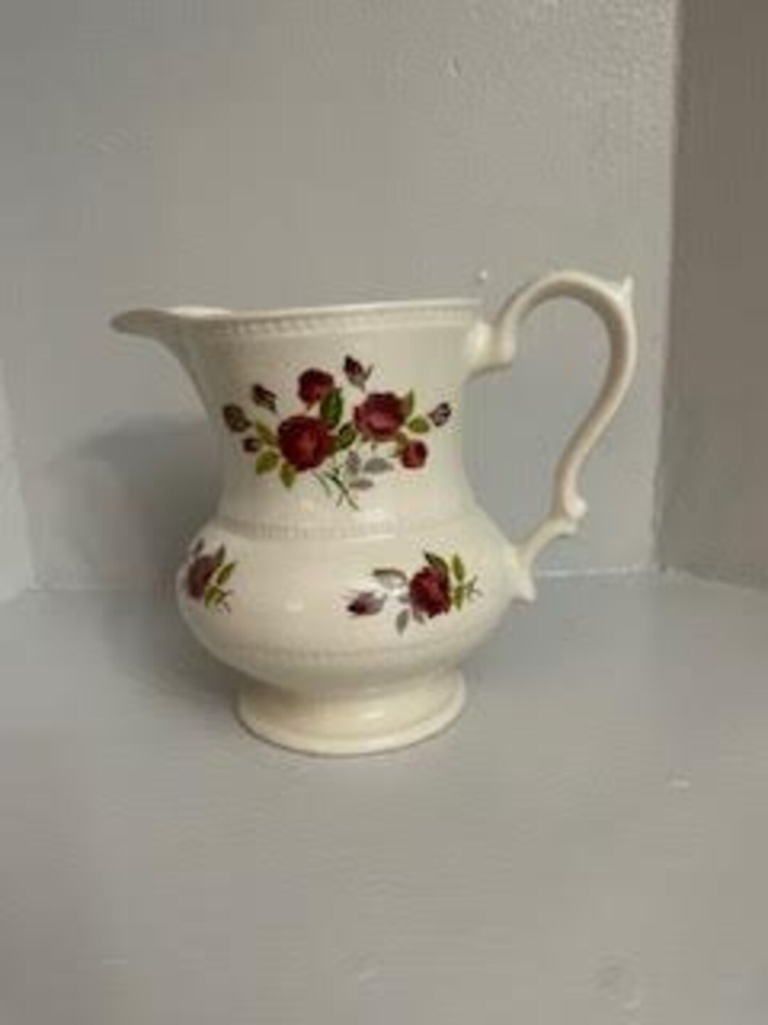 Vintage Lord Nelson Pottery Pitcher/vase Floral Design 5 1/2 England - Etsy