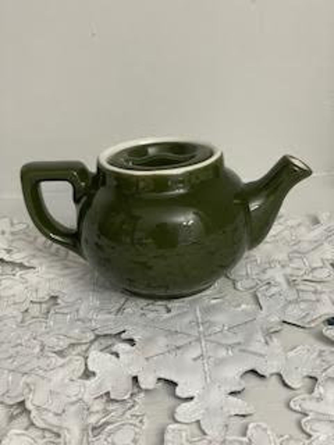 Vintage HALL Small Green Teapot, Restaurant Collectible Teapot Made in ...