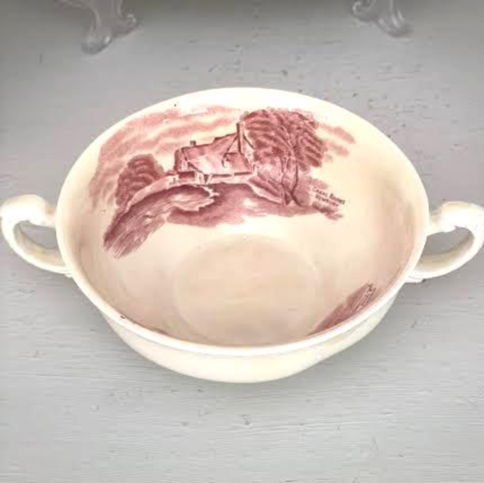 Grindley Pink Transferware Dinnerware Set: Scenes After Constable ...