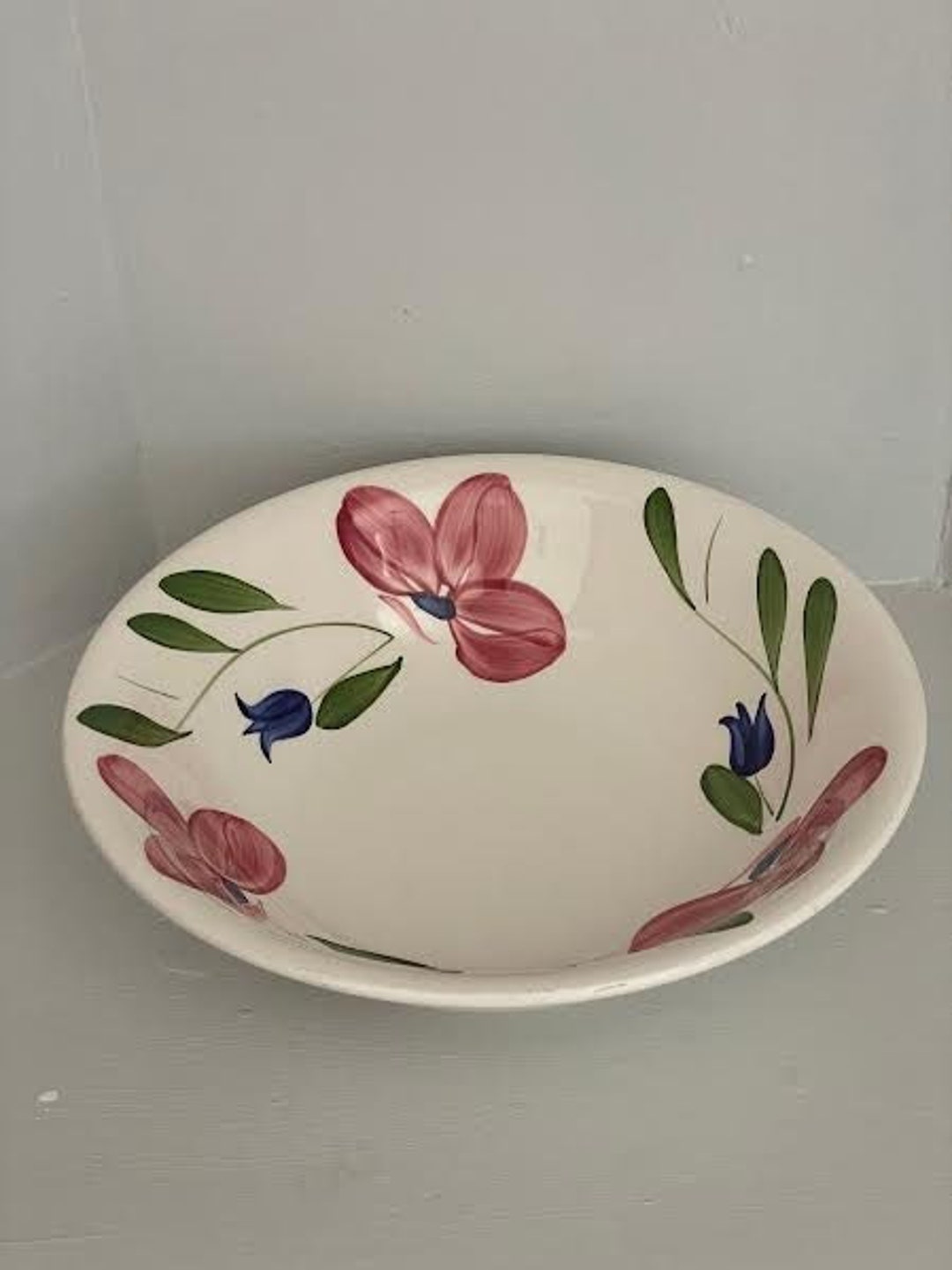 Maxam Italian Bowl With Floral Hand Painted Design Vintage Ceramic ...