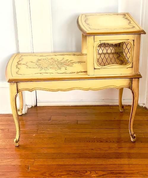 Shabby chic end table Etsy