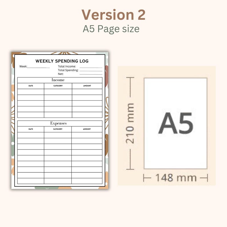 Income and Savings Tracker: A4/A5 Budget Planner (digital Download) - Etsy