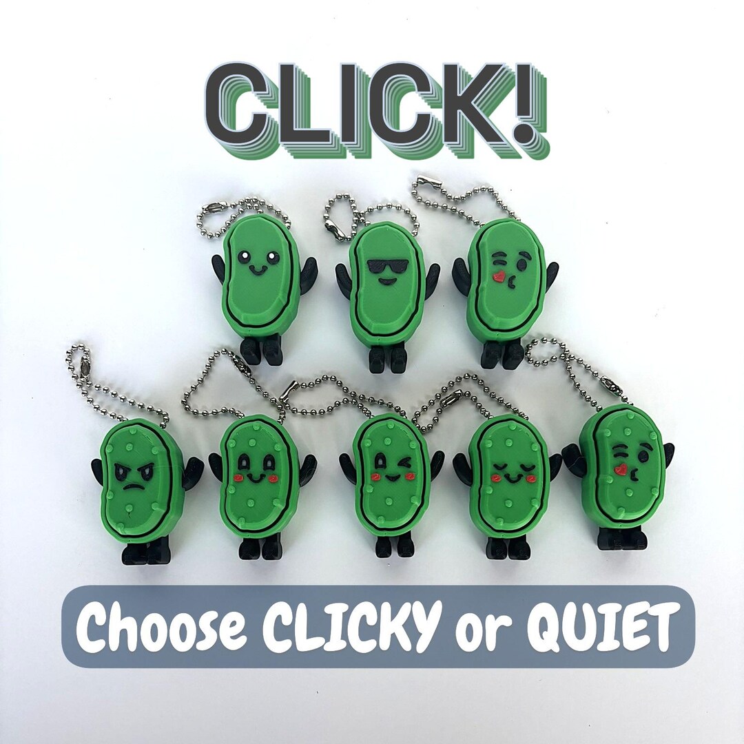 Pickle People Fidget Clicker Keychains | 3D Printed - Etsy