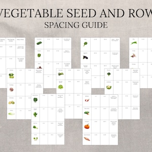 Vegetable Plant and Seed Spacing Guide, Printable Garden Planner ...