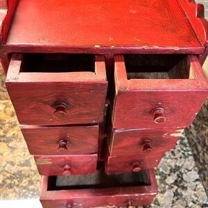 Vintage Wood Spice Box With 7 Drawers - Etsy