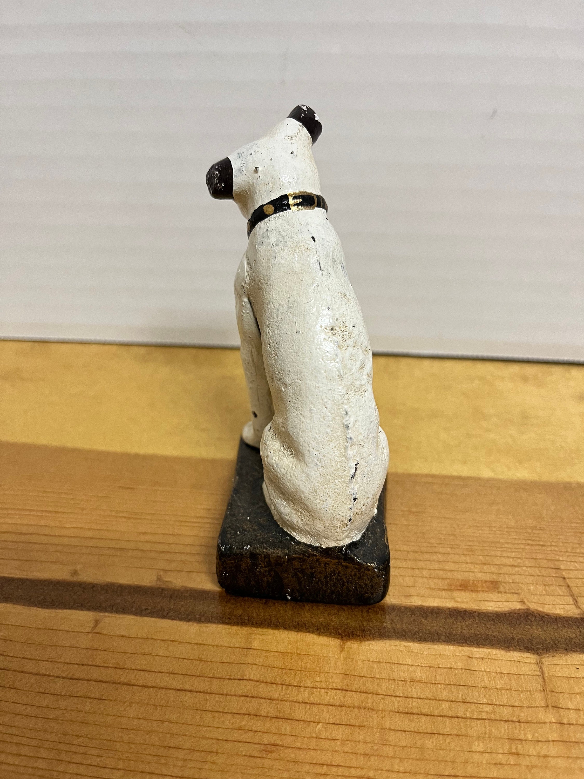 Nipper Vintage Cast Iron White RCA Dog Hand-painted Paperweight - Etsy