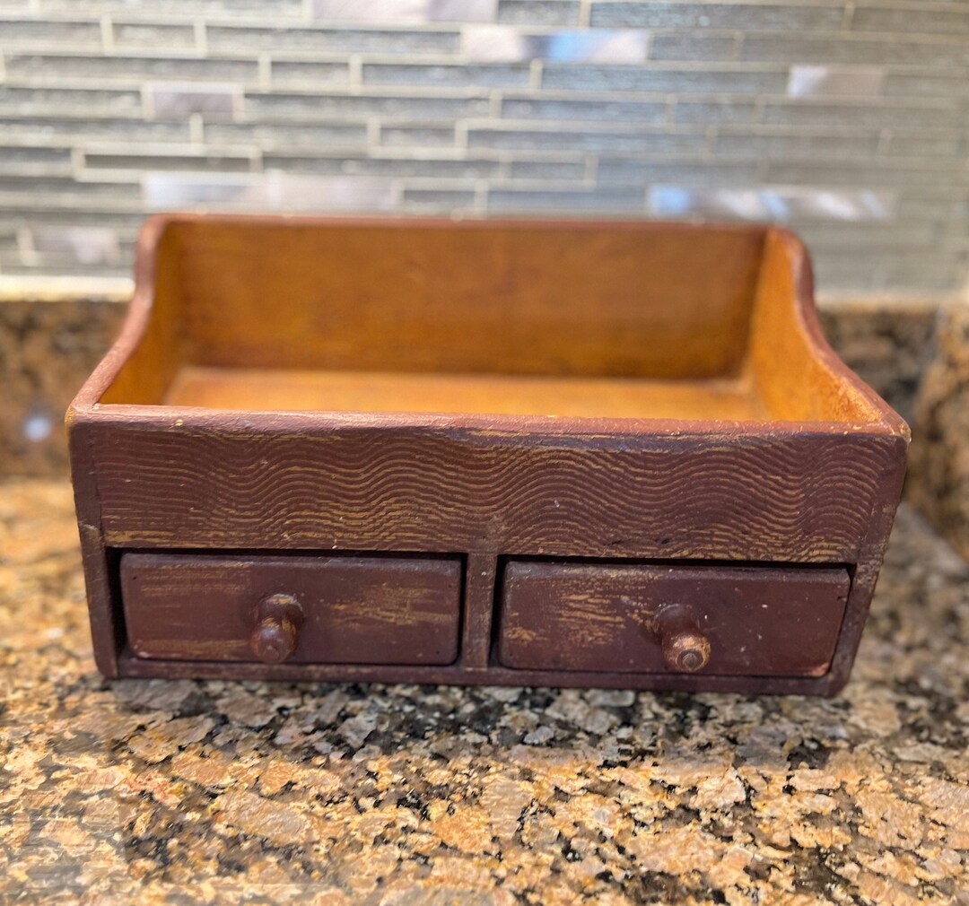 Antique Men's Valet Wood Box Organizer Unique and Rare Find - Etsy