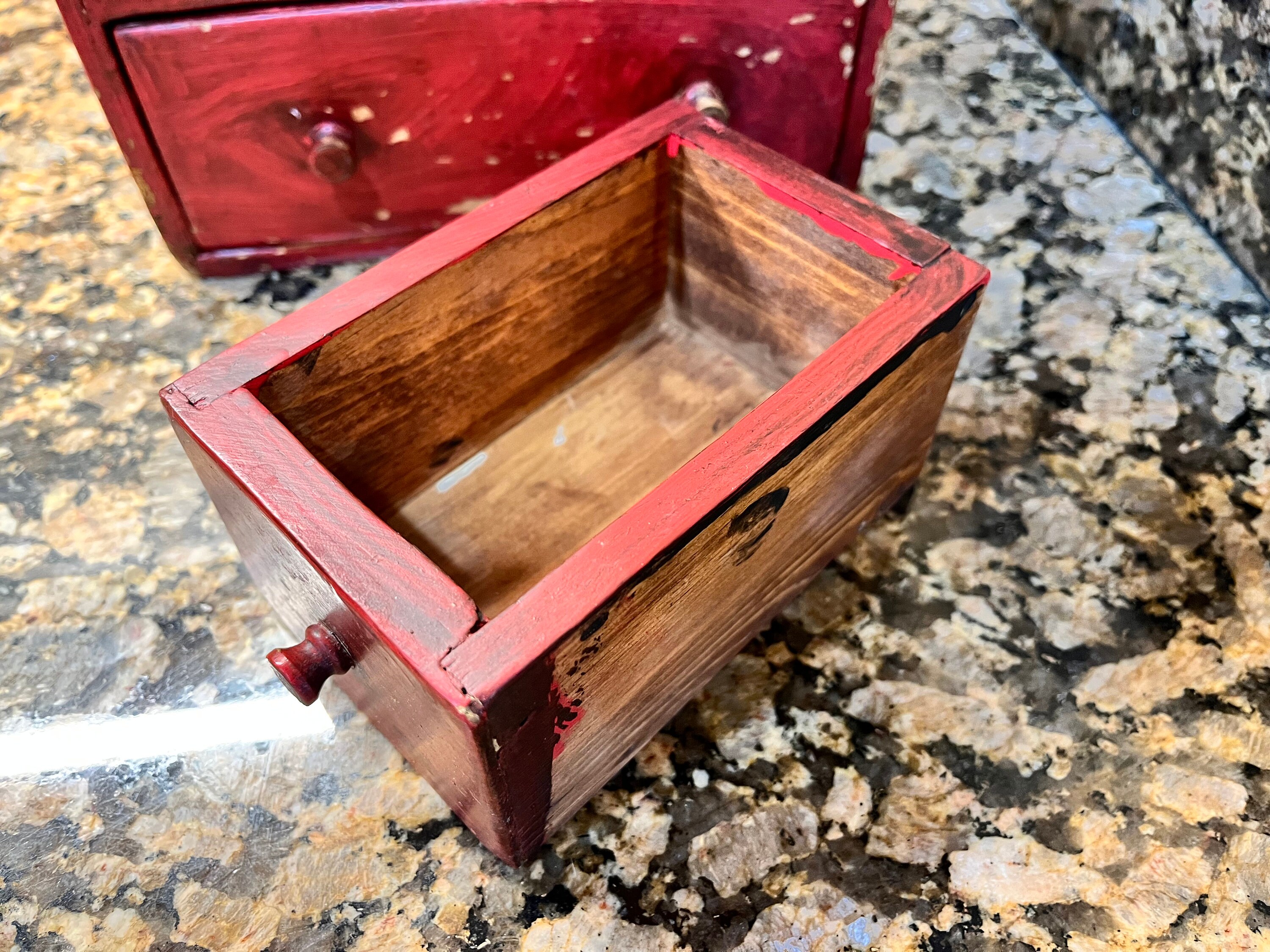 Vintage Wood Spice Box With 7 Drawers - Etsy