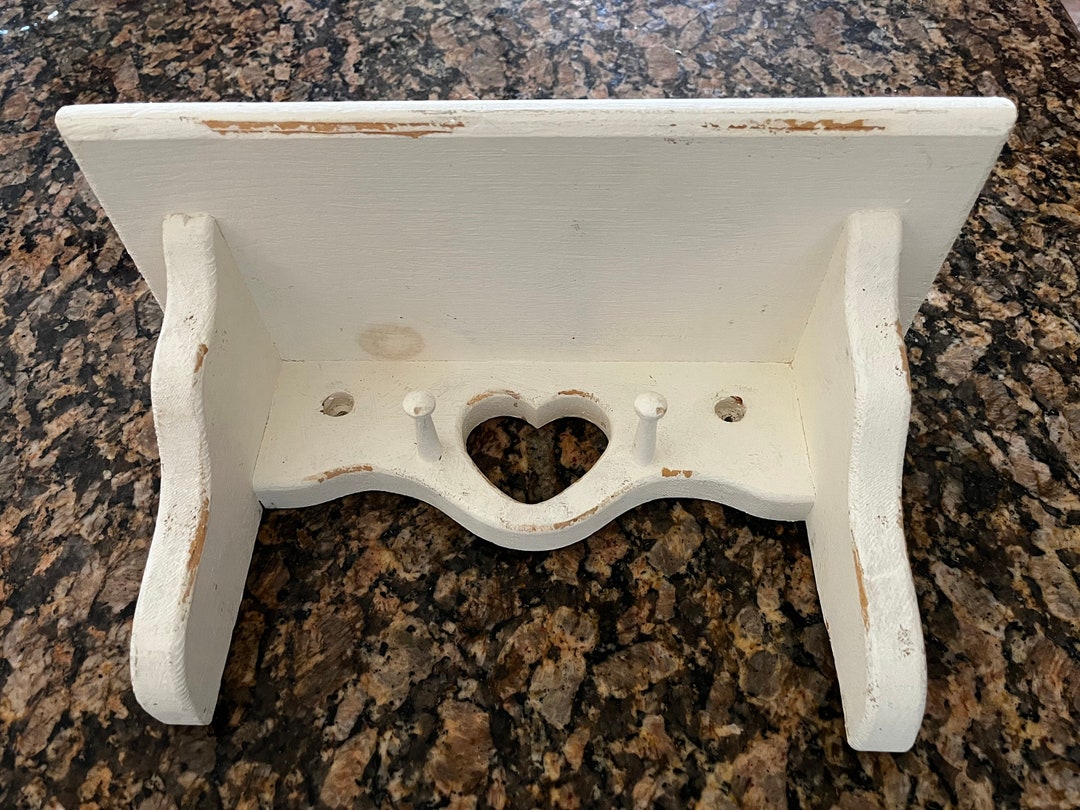 Handmade Wood With Heart Cutout Shelf - Etsy