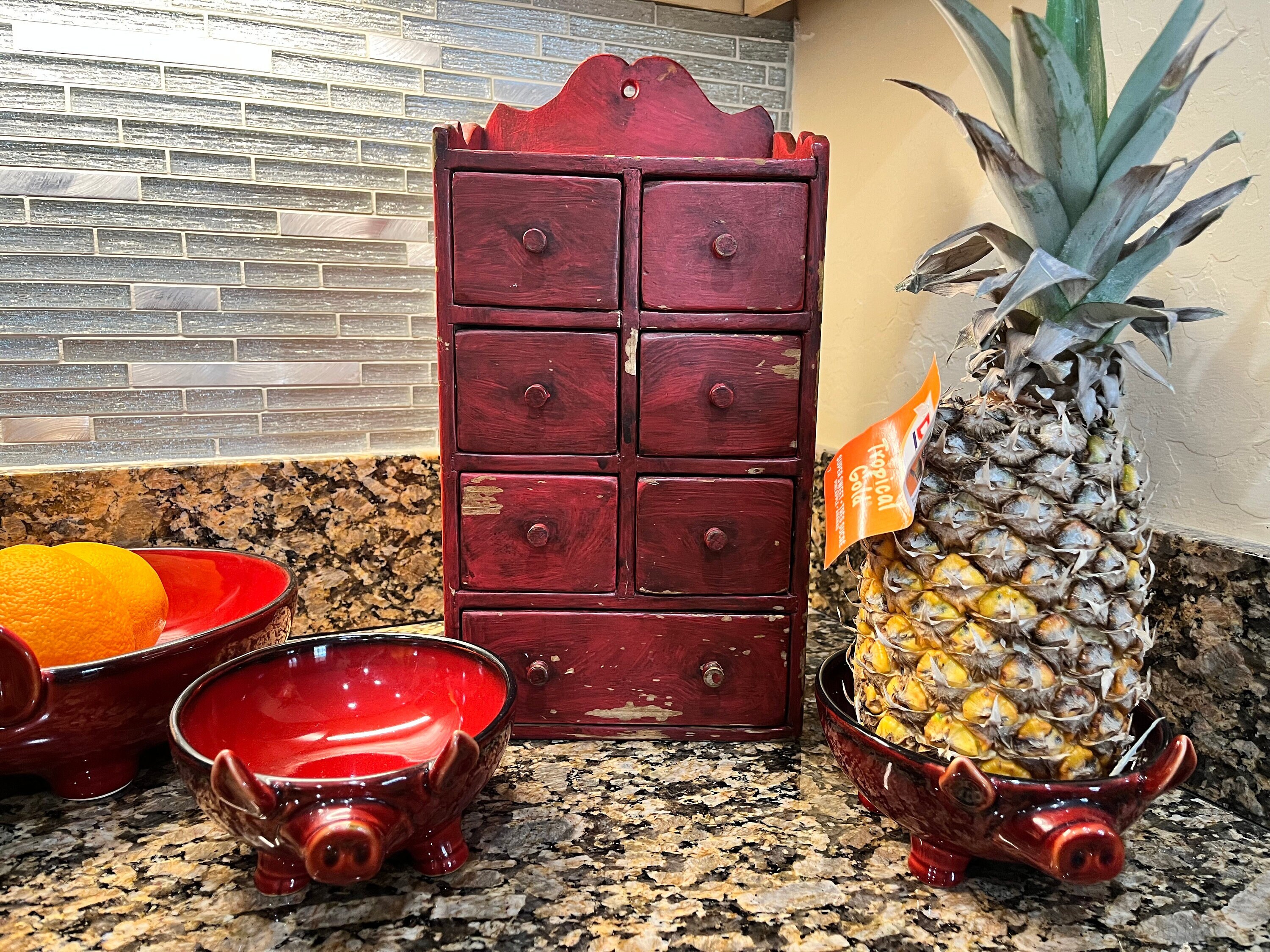 Vintage Wood Spice Box With 7 Drawers - Etsy