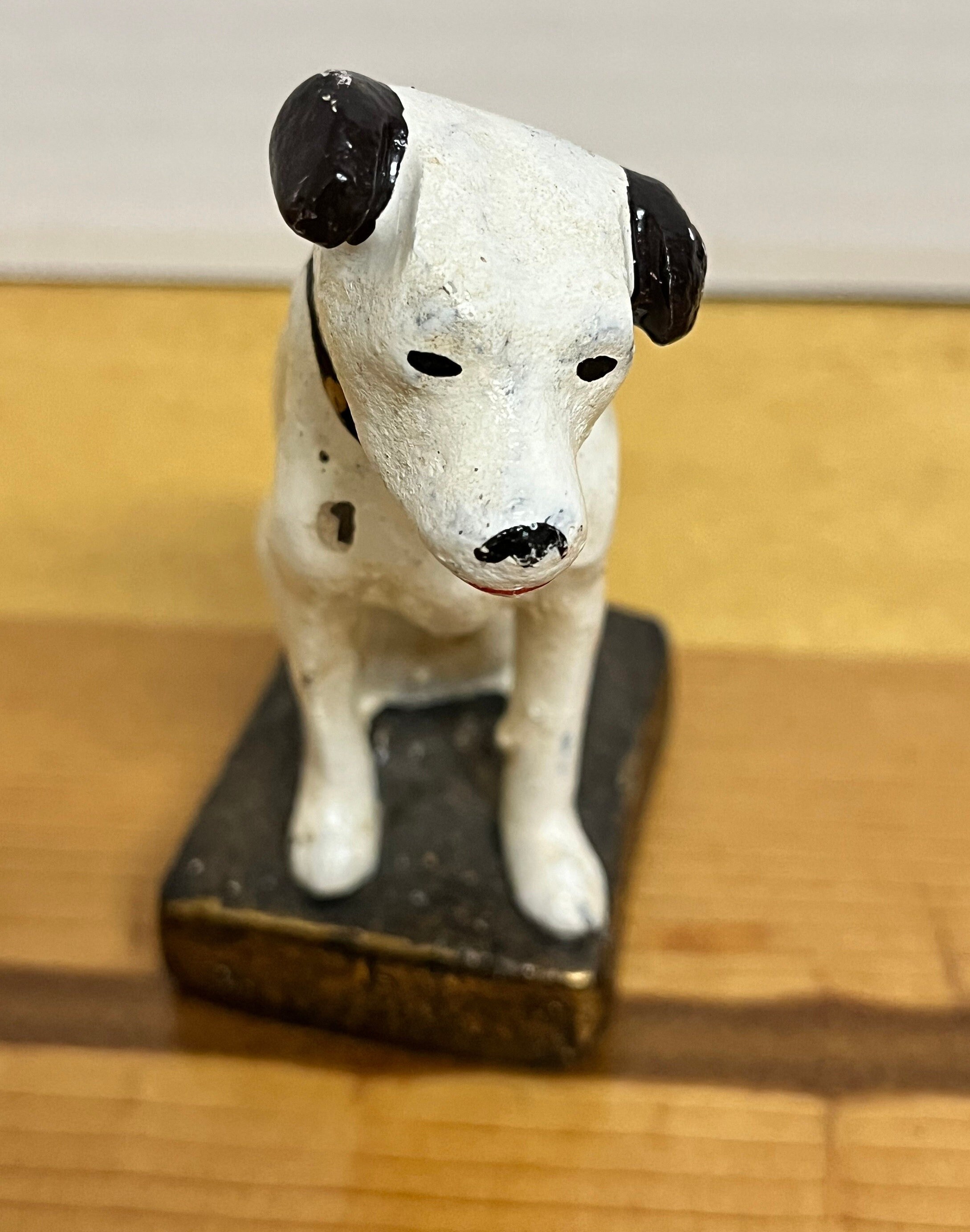Nipper Vintage Cast Iron White RCA Dog Hand-painted Paperweight - Etsy