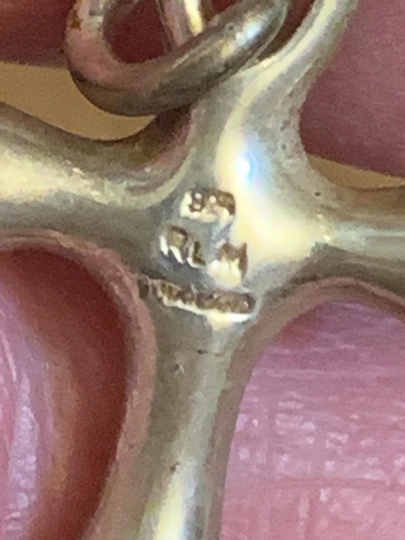 Vintage RLM Robert Lee Morris Studios Freeform Sterling Silver Cross ...
