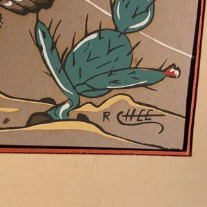 Vintage Robert CHEE ROADRUNNER BIRD Signed Art Print Framed Wired No ...