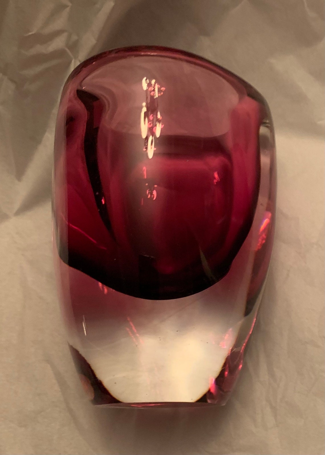 Vintage MCM Ernest Gordon, Afors Swedish Cranberry Handblown Art Glass ...