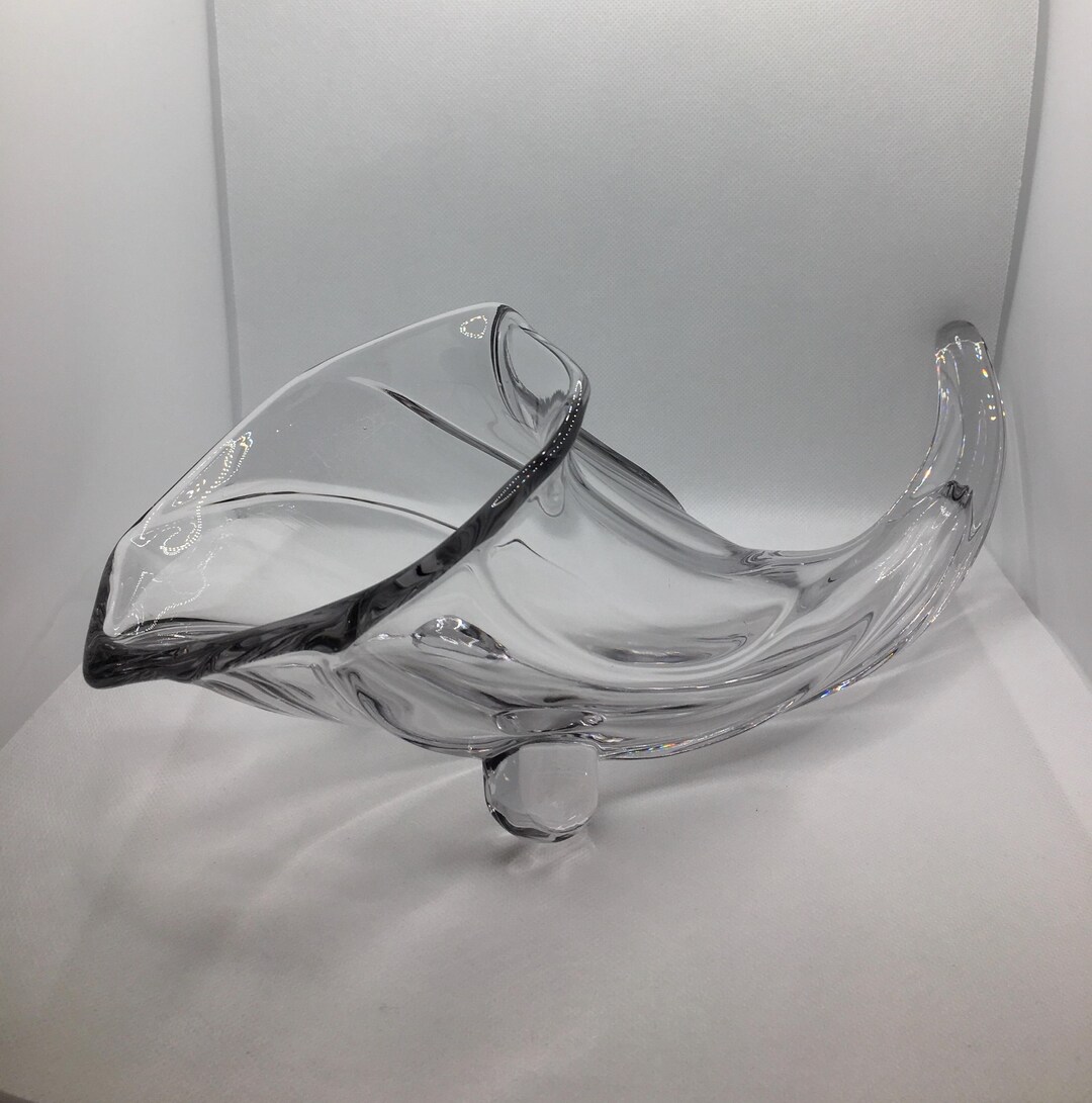 CORNUCOPIA Sanibel by Duncan & Miller. Horn of Plenty Clear Glass ...