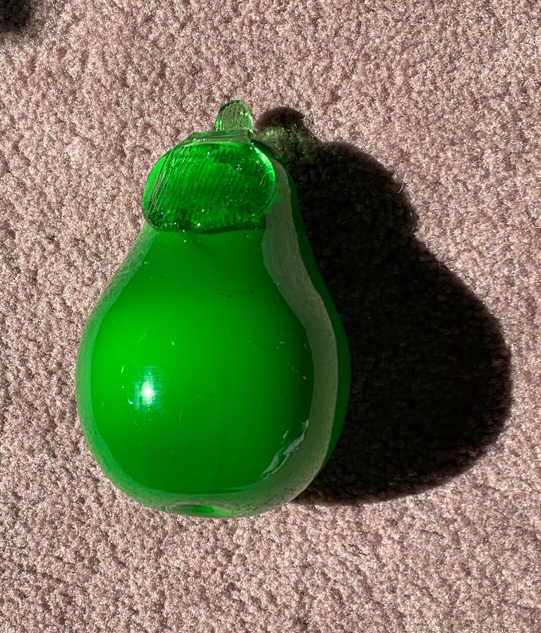 Vintage MCM Blown Glass Green PEAR Fruit Decor - Etsy