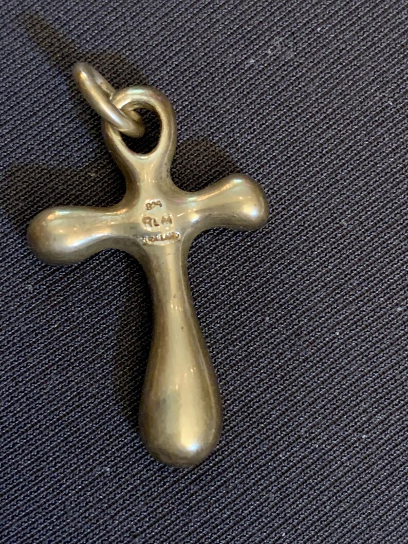 Vintage RLM Robert Lee Morris Studios Freeform Sterling Silver Cross ...