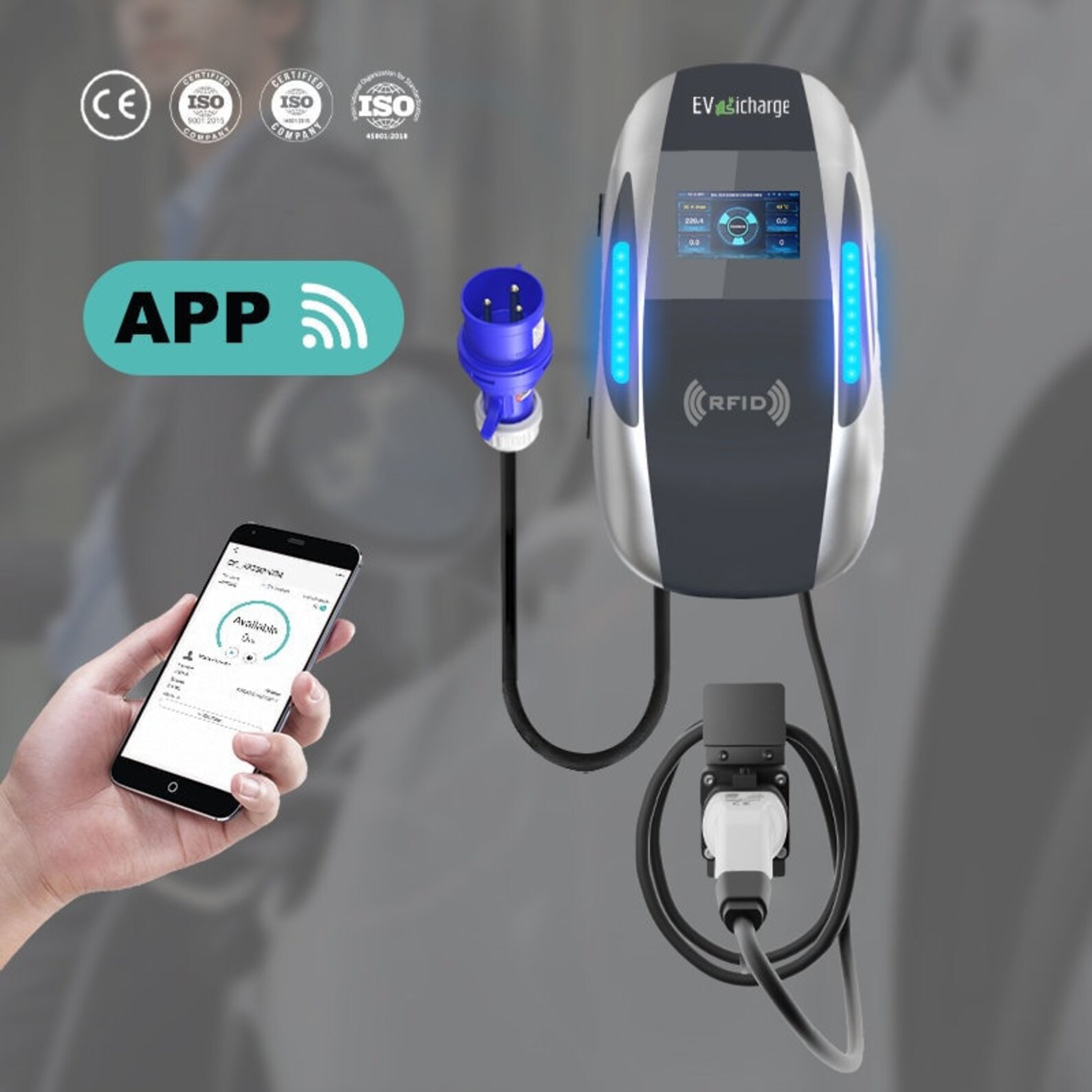 7 Kw AC EV Charger/ Electric Car Charger/ Wall Mounted IP65 - Etsy