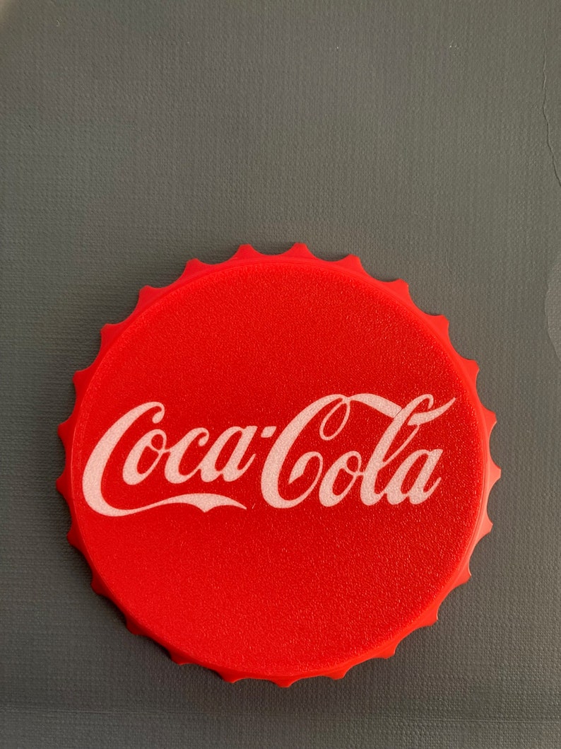 Coca Cola Large Bottle Cap Coaster set of 4 - Etsy