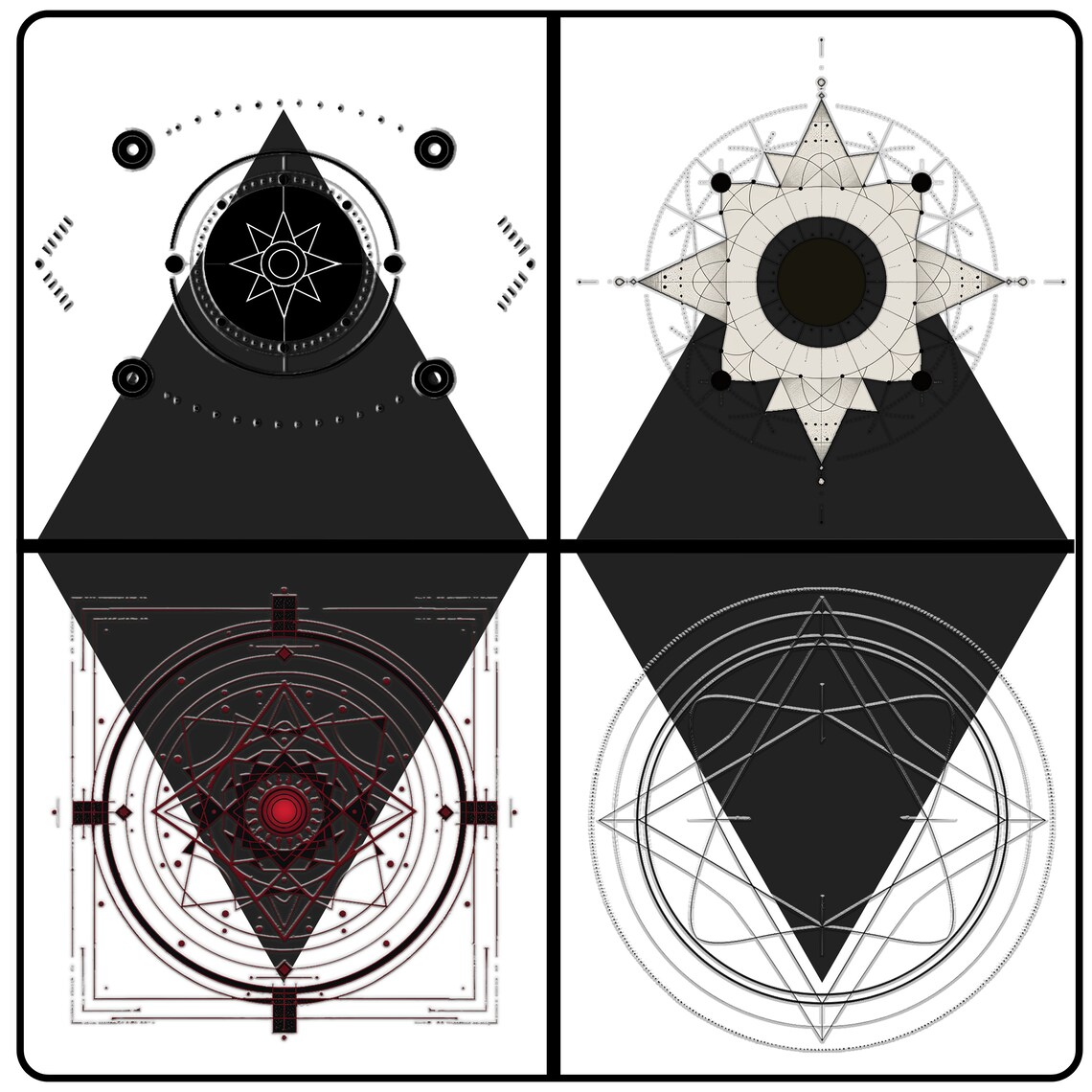 Geometric Shapes for Digital Overlay, PNG, Sacred Geometry, Digital ...