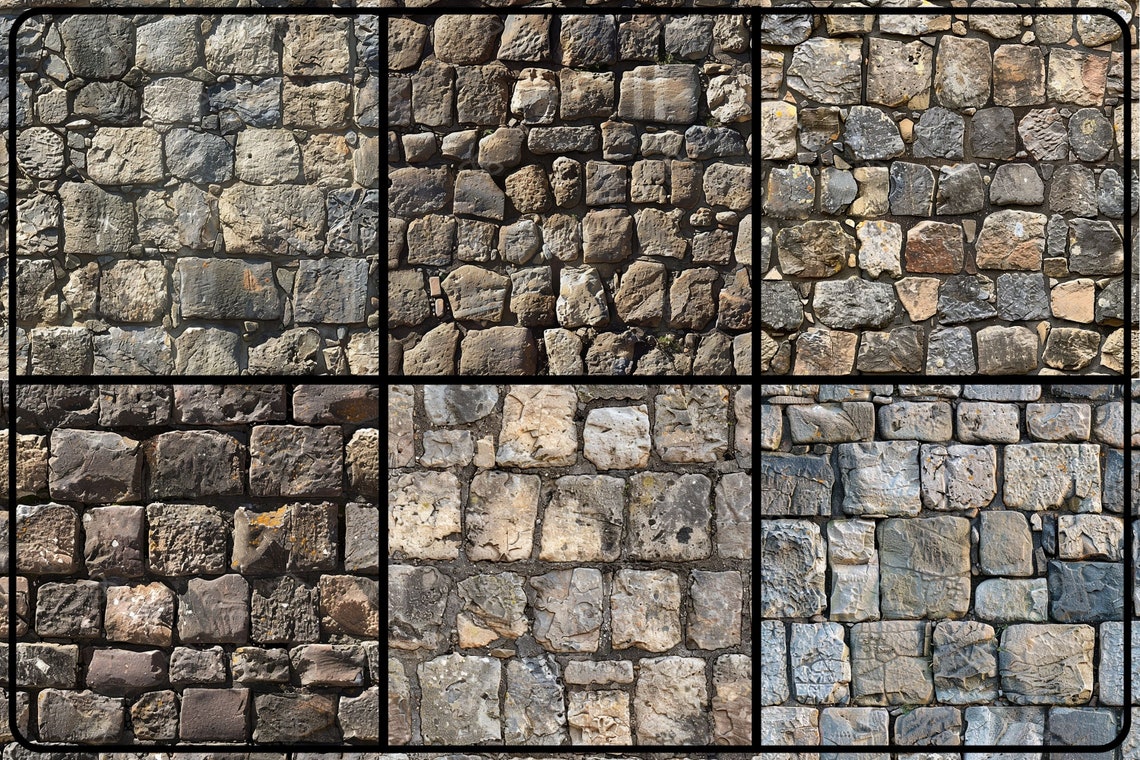 Cobblestones Seamless Digital Paper Bundle, Backgrounds, JPG, Digital ...