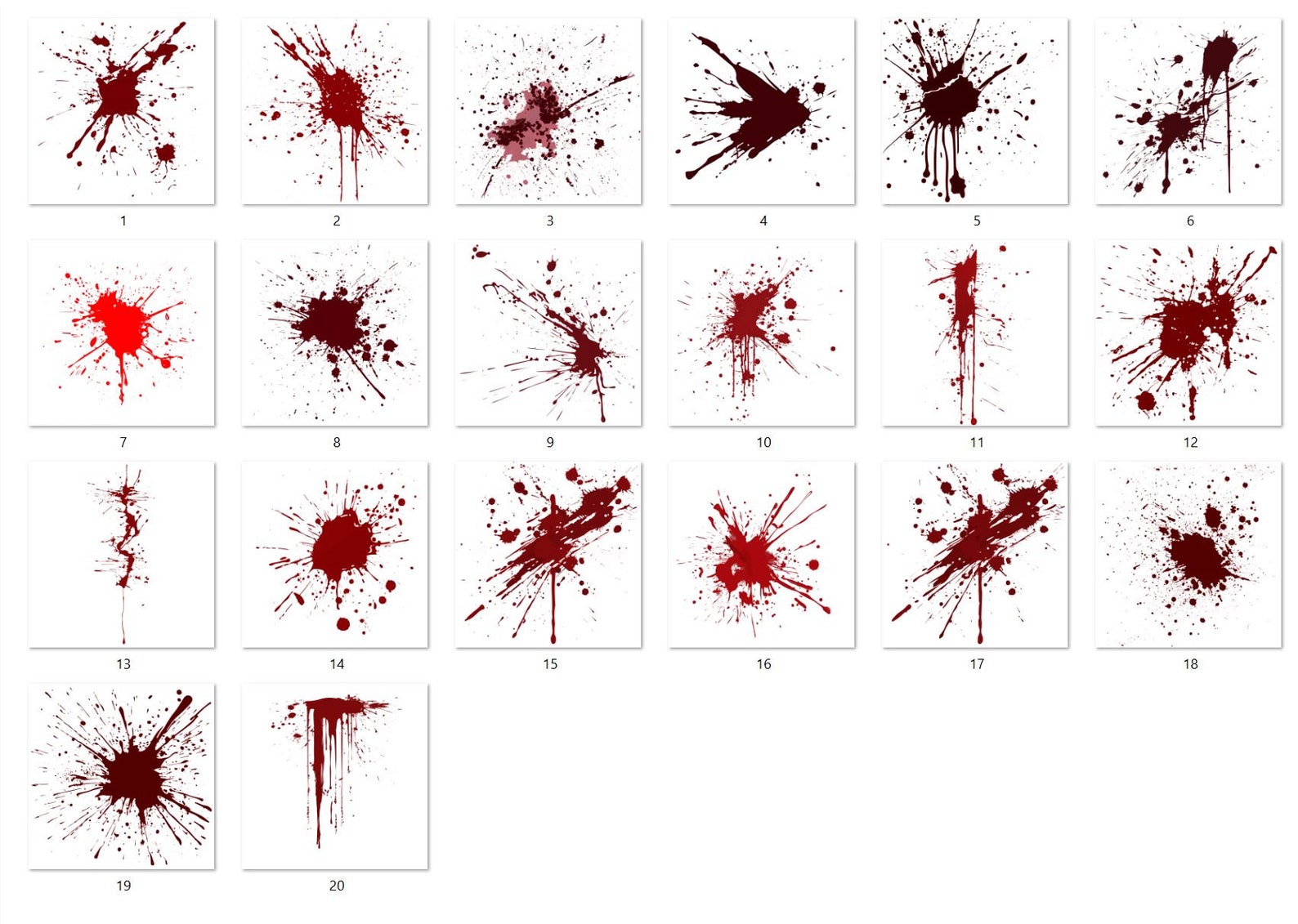 Blood Vectors for Digital Overlay, PNG, Halloween, Horror, Digital ...