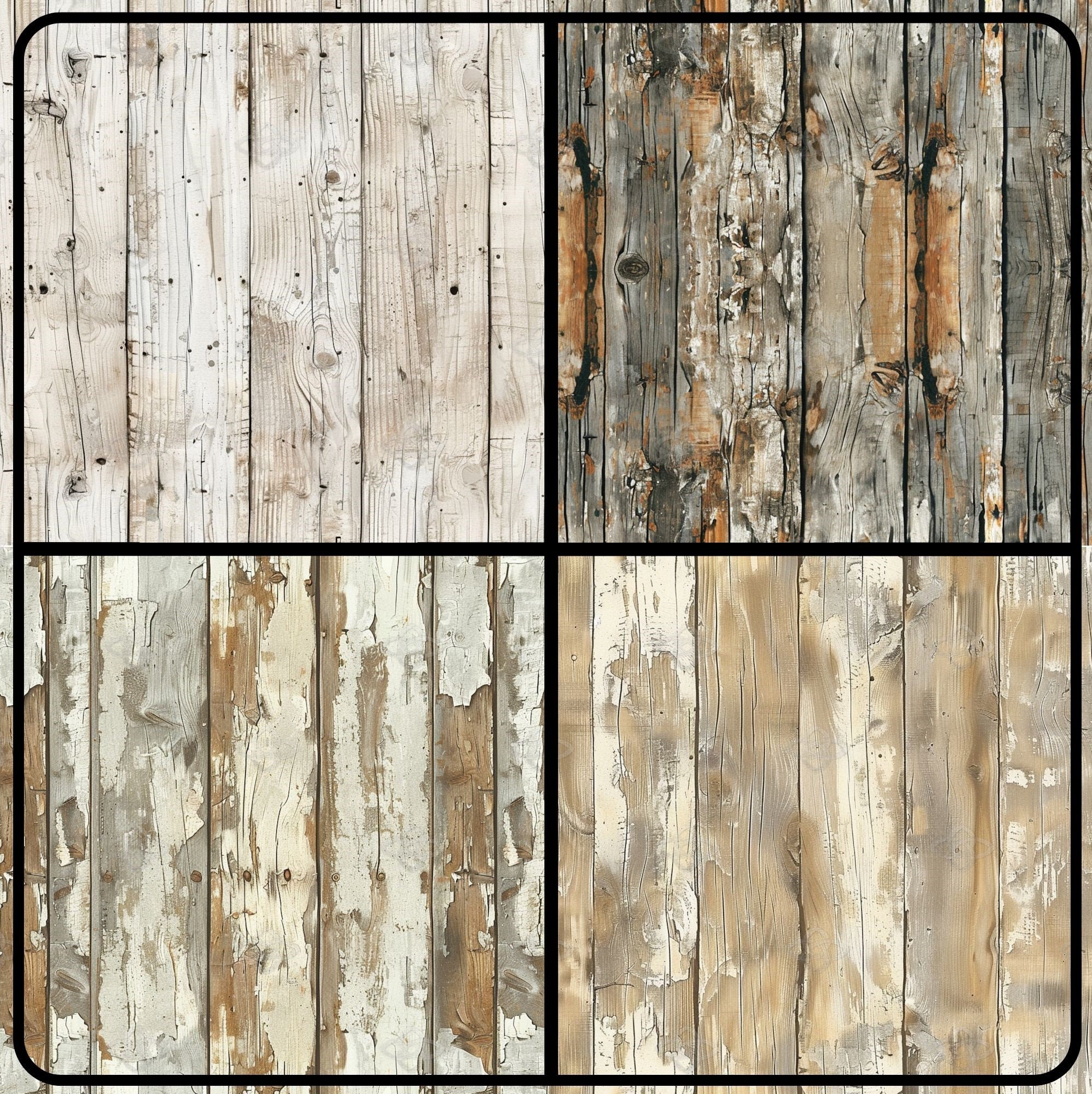 Rustic Wood Seamless Digital Paper Bundle, Spring Backgrounds, JPG ...