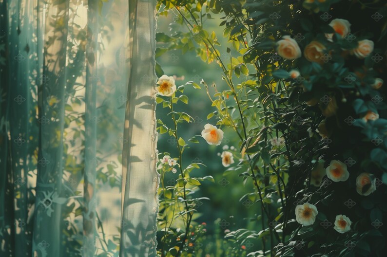 Simple Digital Cottagecore Spring Backdrop, Single Background, Photo ...