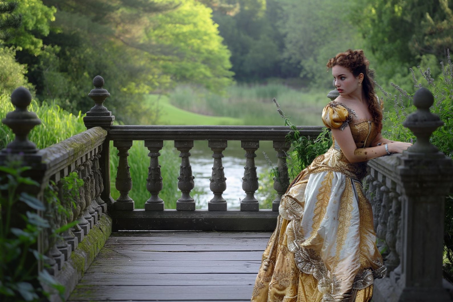 Simple Digital Spring Bridge Backdrop, Single Background for Photo ...