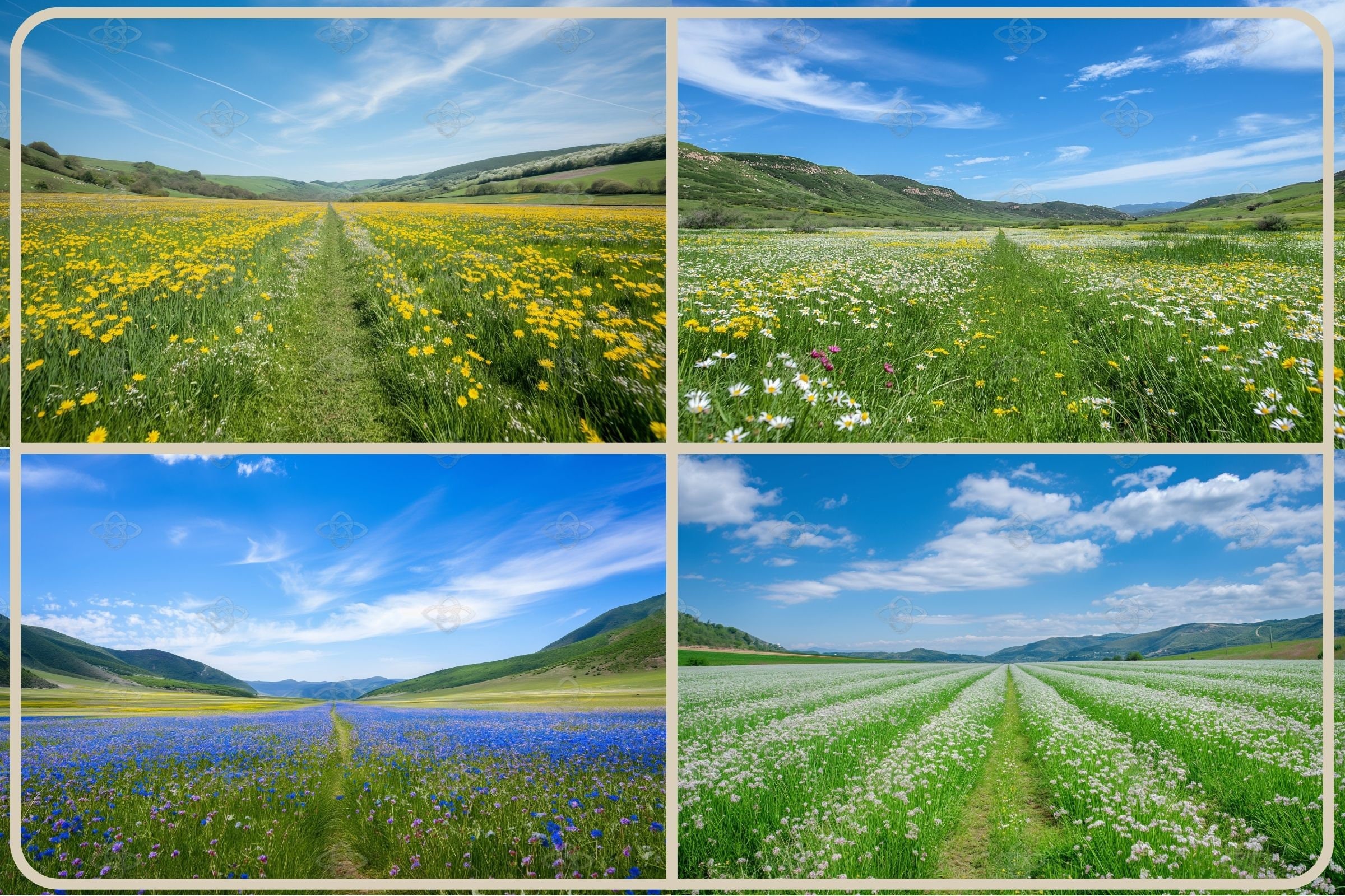20 Spring Sunny Valley Digital Pathways for Photoshoots, Photoshop ...