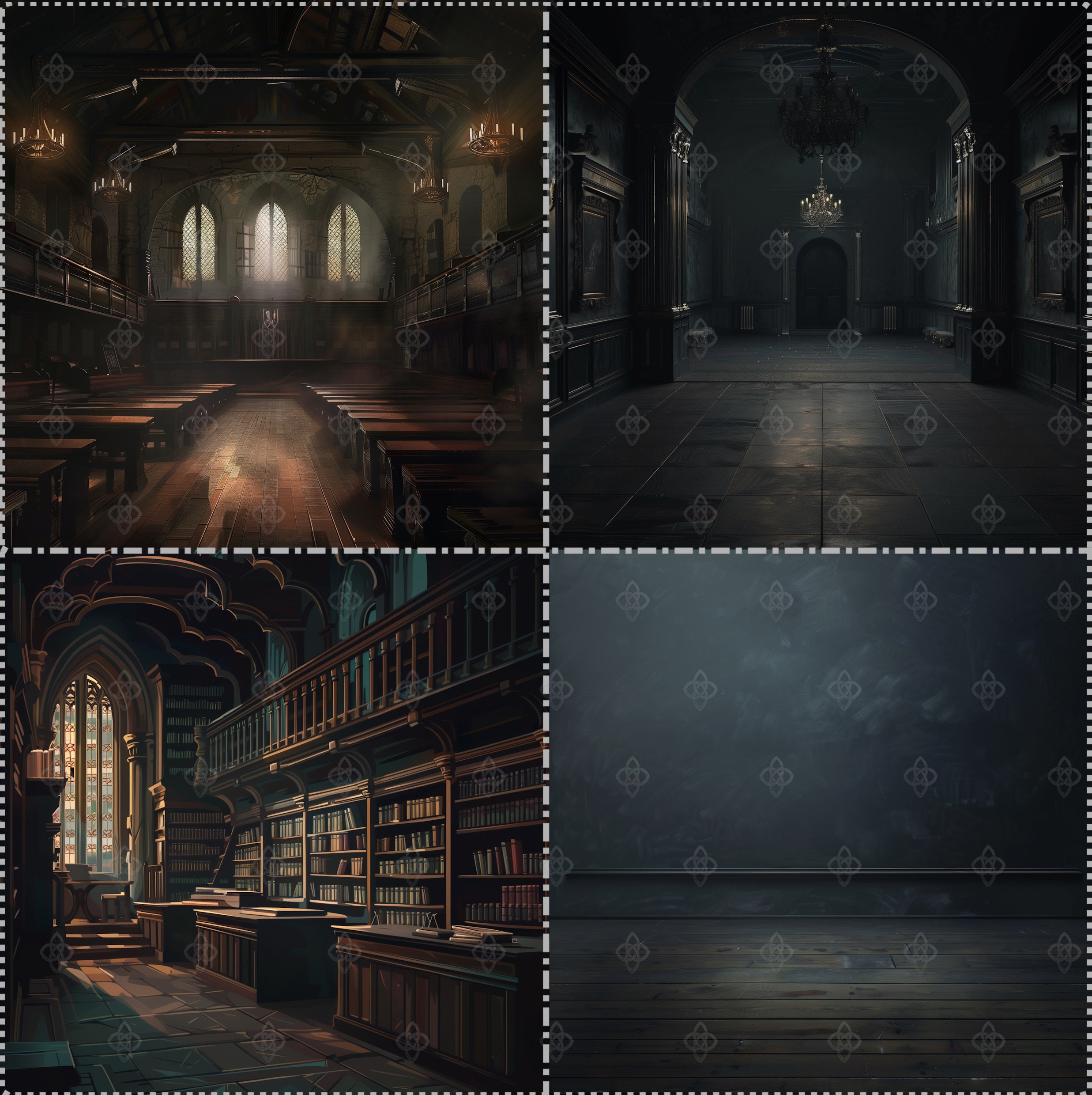 20 Gothic Dark Academia Grunge Digital Backgrounds, 5000x5000 Px, 300 ...