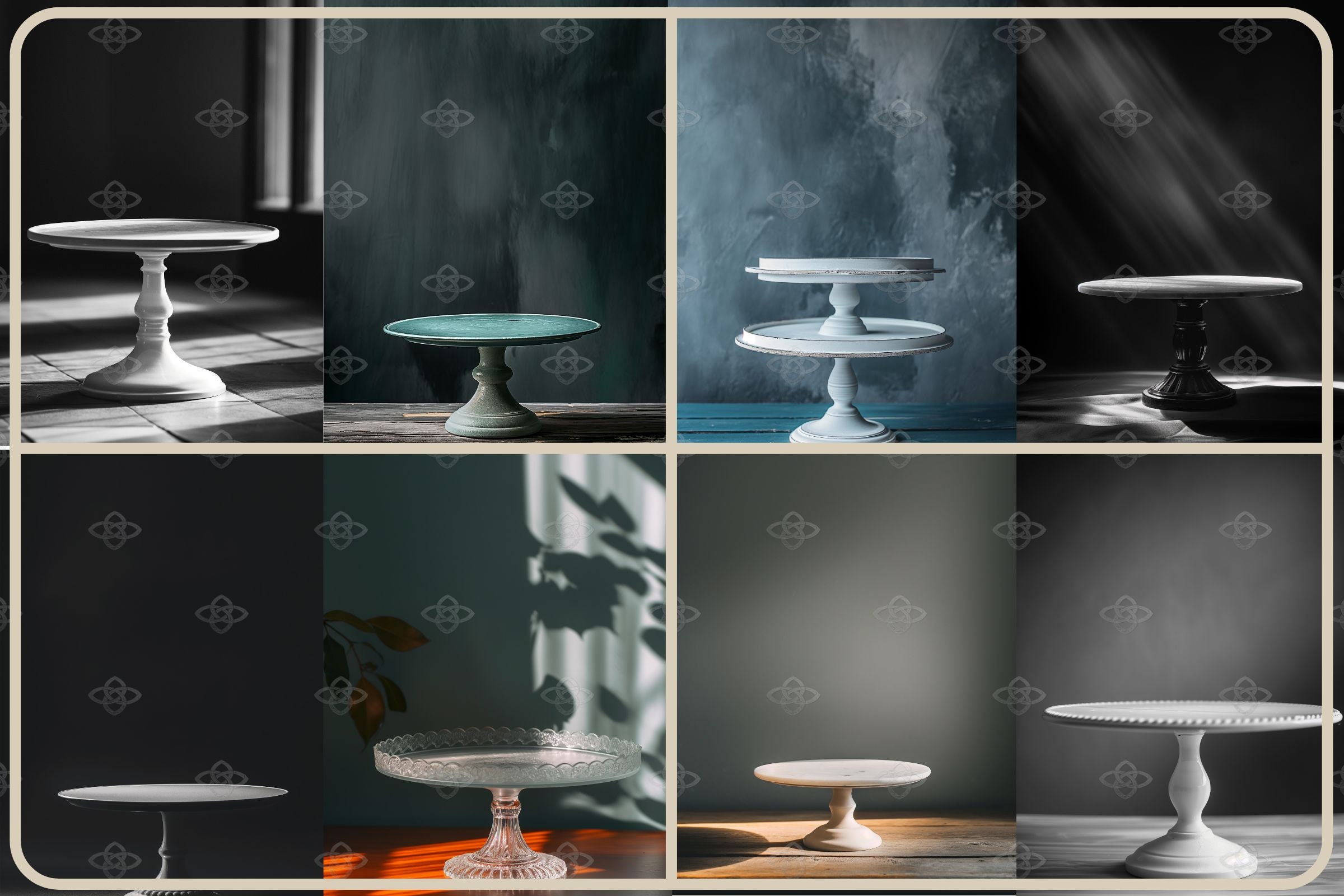 50 Chic Modern Stand Digital Backdrops for Mockups, Bakery Display ...
