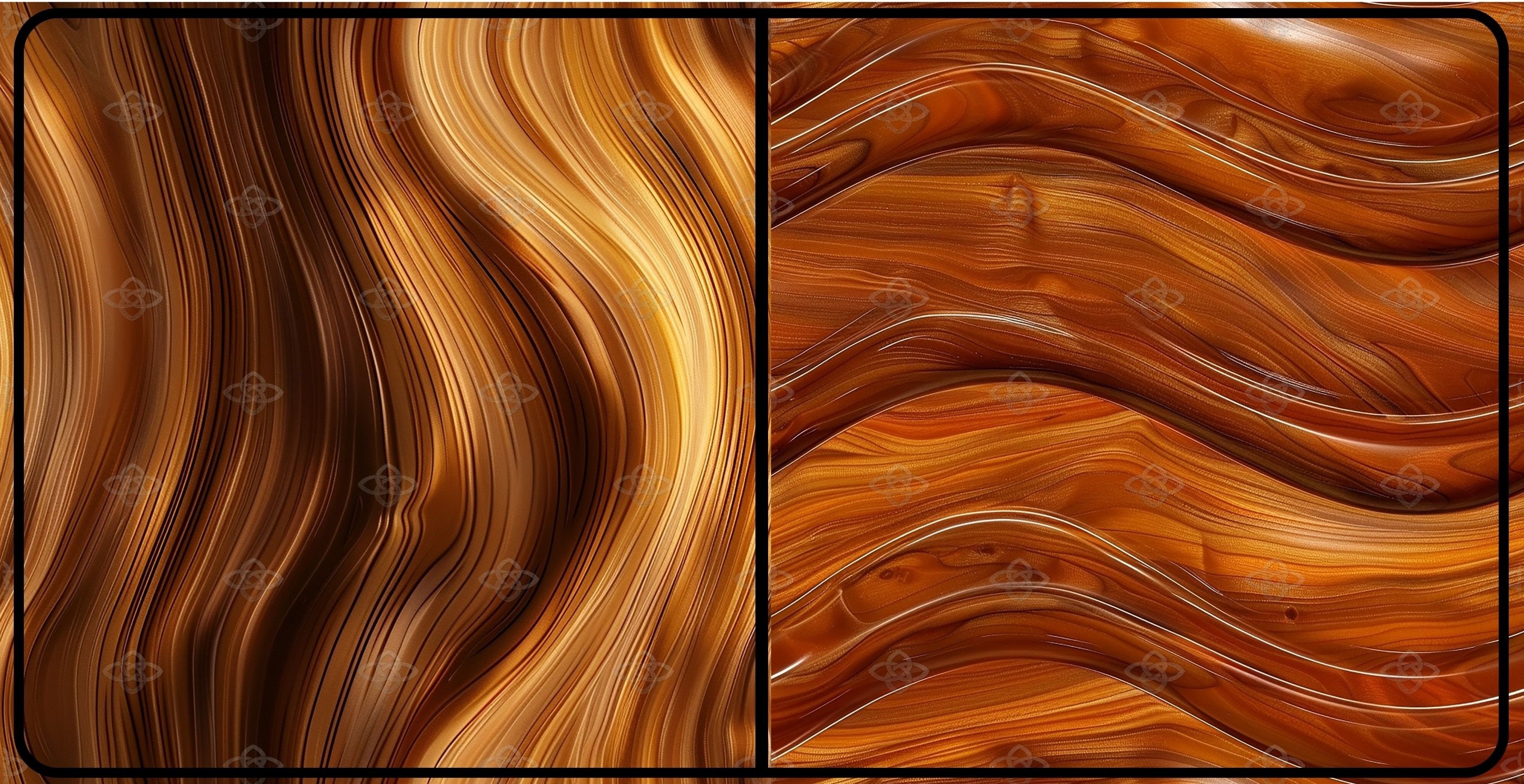 Smooth Wavy Wood Seamless Digital Paper Bundle, Rustic Backgrounds, JPG ...