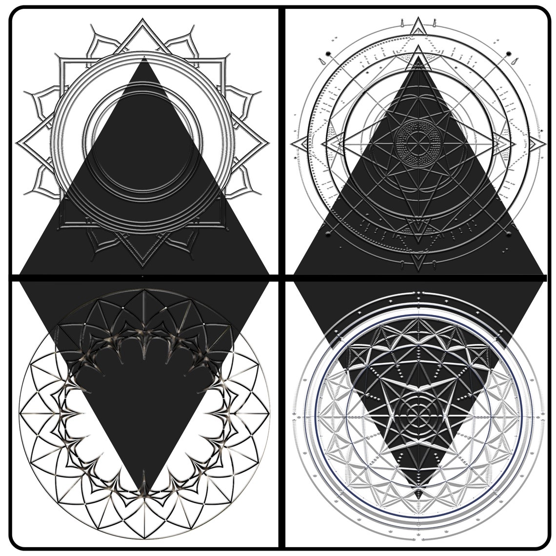 Geometric Shapes for Digital Overlay, PNG, Sacred Geometry, Digital ...