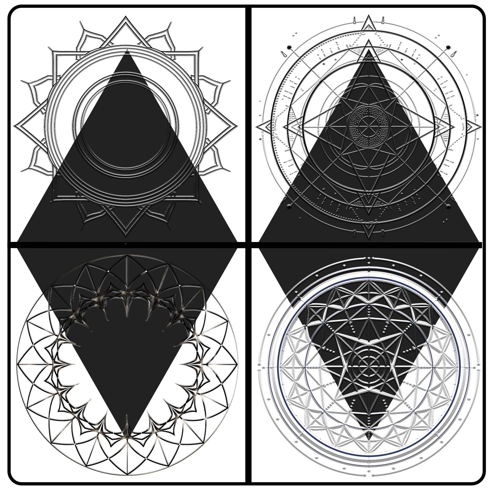 Geometric Shapes for Digital Overlay, PNG, Sacred Geometry, Digital ...