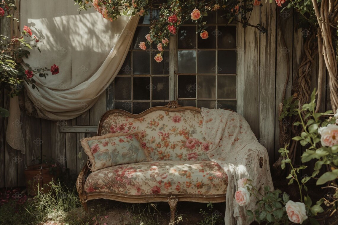 Simple Digital Cottagecore Spring Backdrop, Single Background, Photo ...