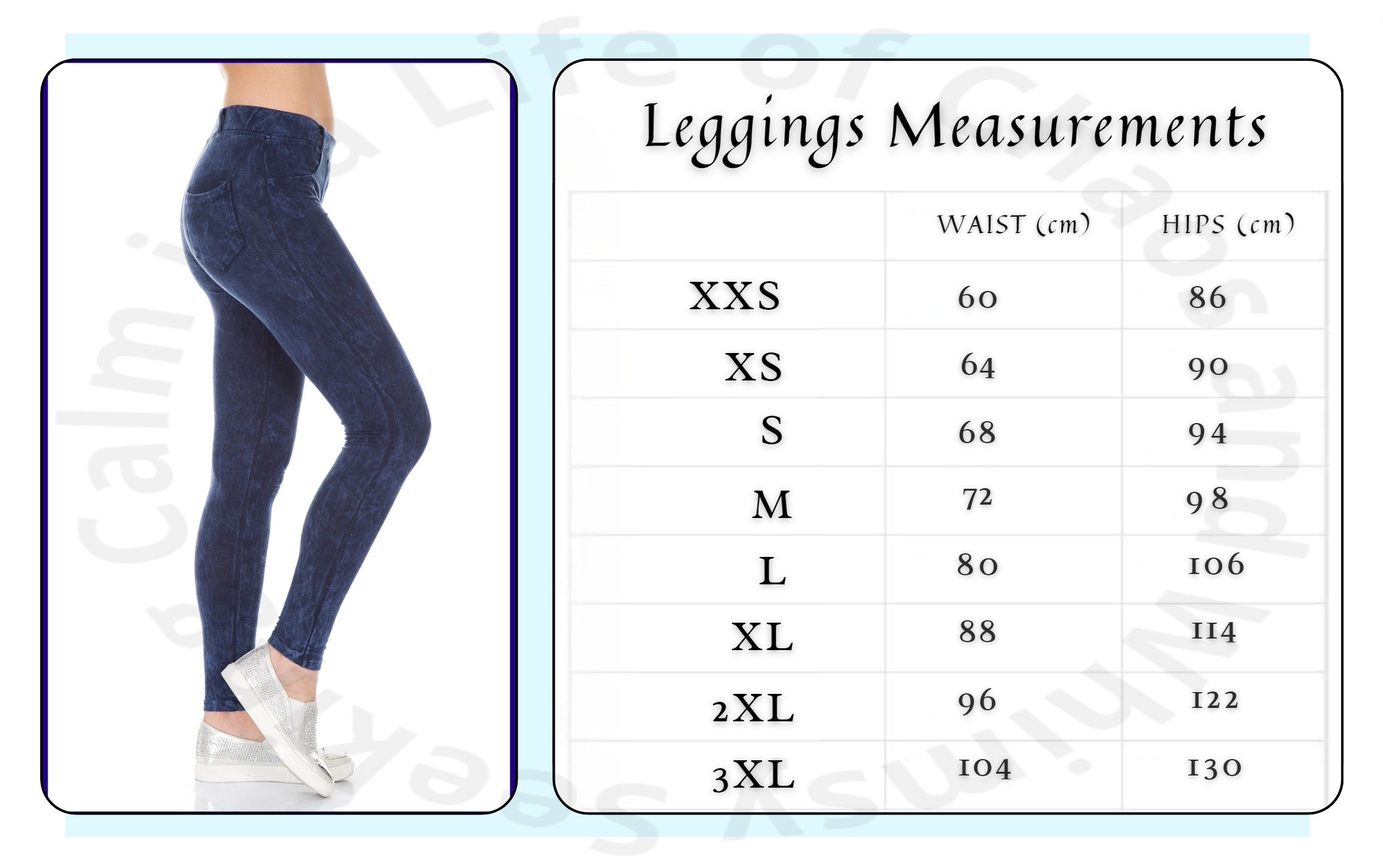 Woman's Bottoms Size Chart, Editable Canva Template, Printful Sports ...