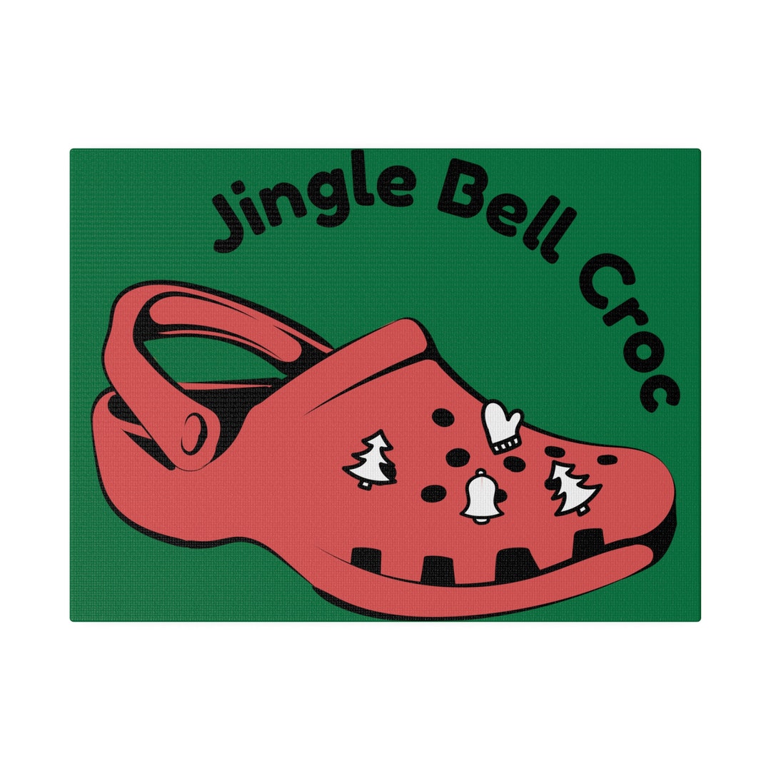 Jingle Bell Croc Holiday Wall Art Canvas - Etsy