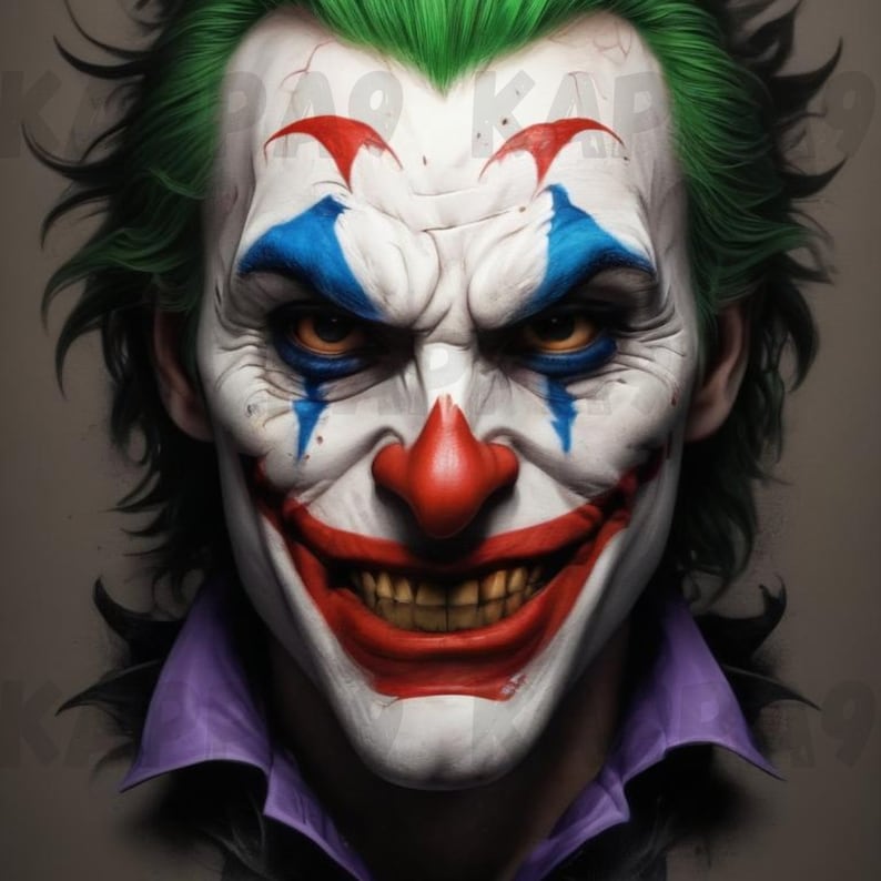 Supervillain Joker Poster Gift Printable Art Gallery Wall Digital ...