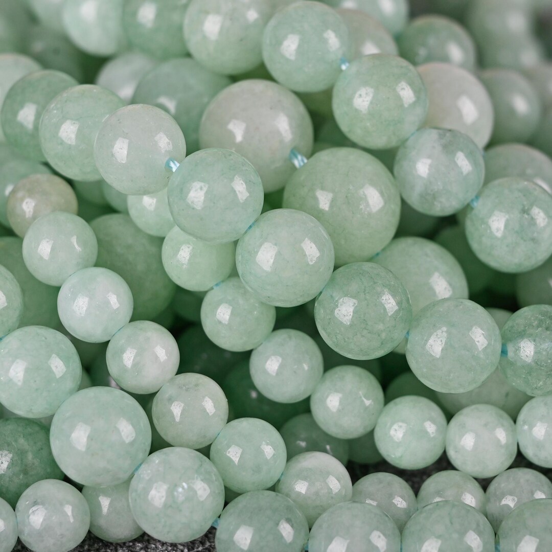 Natural Green Angelite Beads AAA Grade Round 6mm 8mm 10mm 12mm 15 Full ...