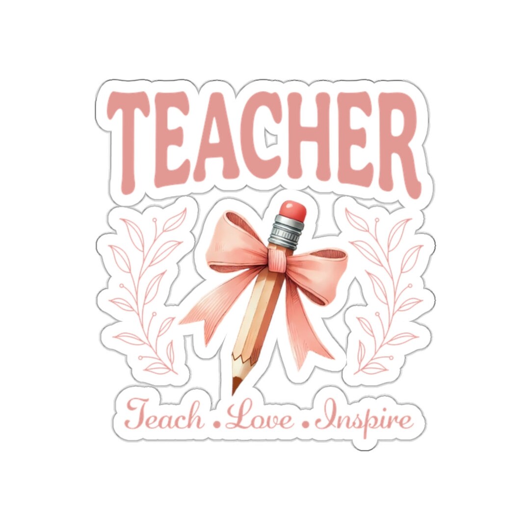 Teacher Pencil Sticker, Gifts for Teachers Educators, Laptop Journal ...