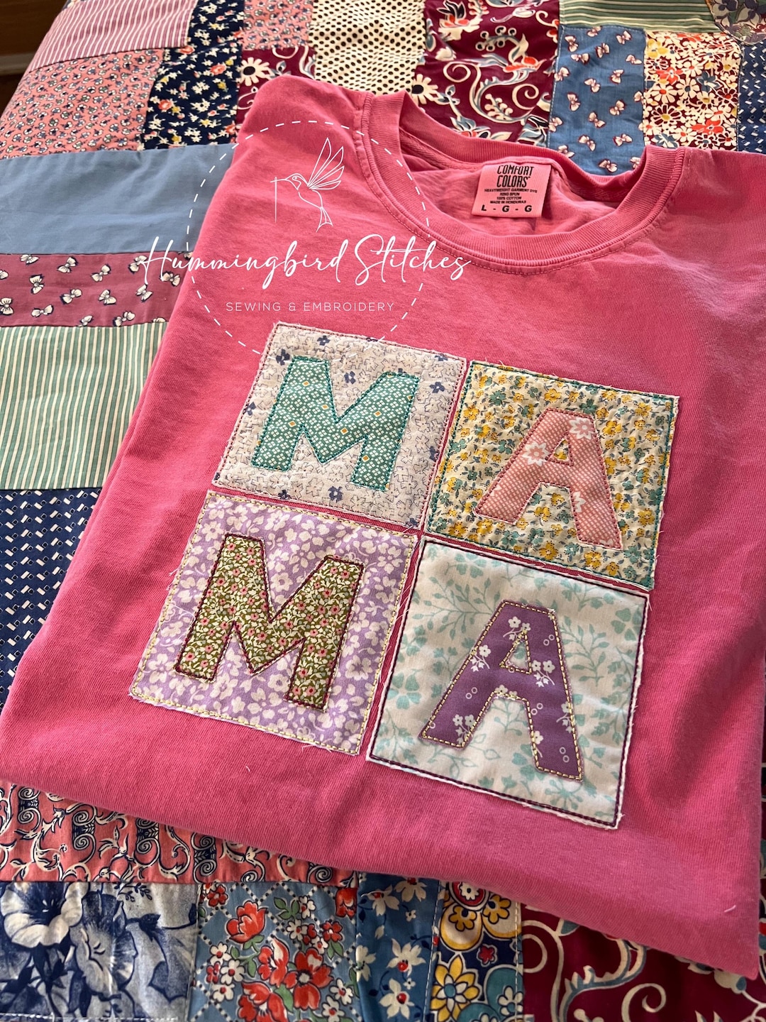 Mama Block Applique | MAMA Tshirt | MAMA Applique | Quilty Mama Tshirt ...