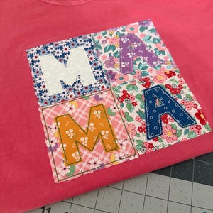 Mama Block Applique | MAMA Tshirt | MAMA Applique | Quilty Mama Tshirt ...