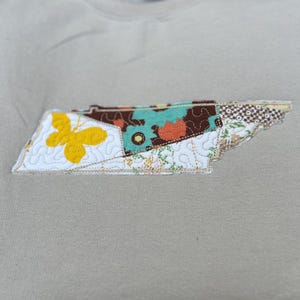 State Embroidered Sweatshirt | Applique Quilt Pullover | State ...