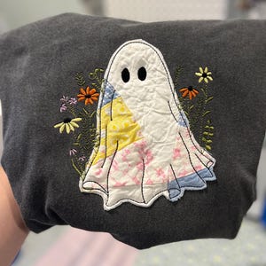 Ghost Applique Shirt, Quilt Hoodie, Halloween Shirt, Ghost Shirt ...