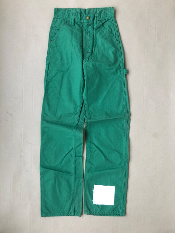 70s Green Painter Pants Size XXS (W 25 L 30) Unisex Vintage 70s Green Painter Pants Size XXS (W 25 L 30) Unisex Vintage