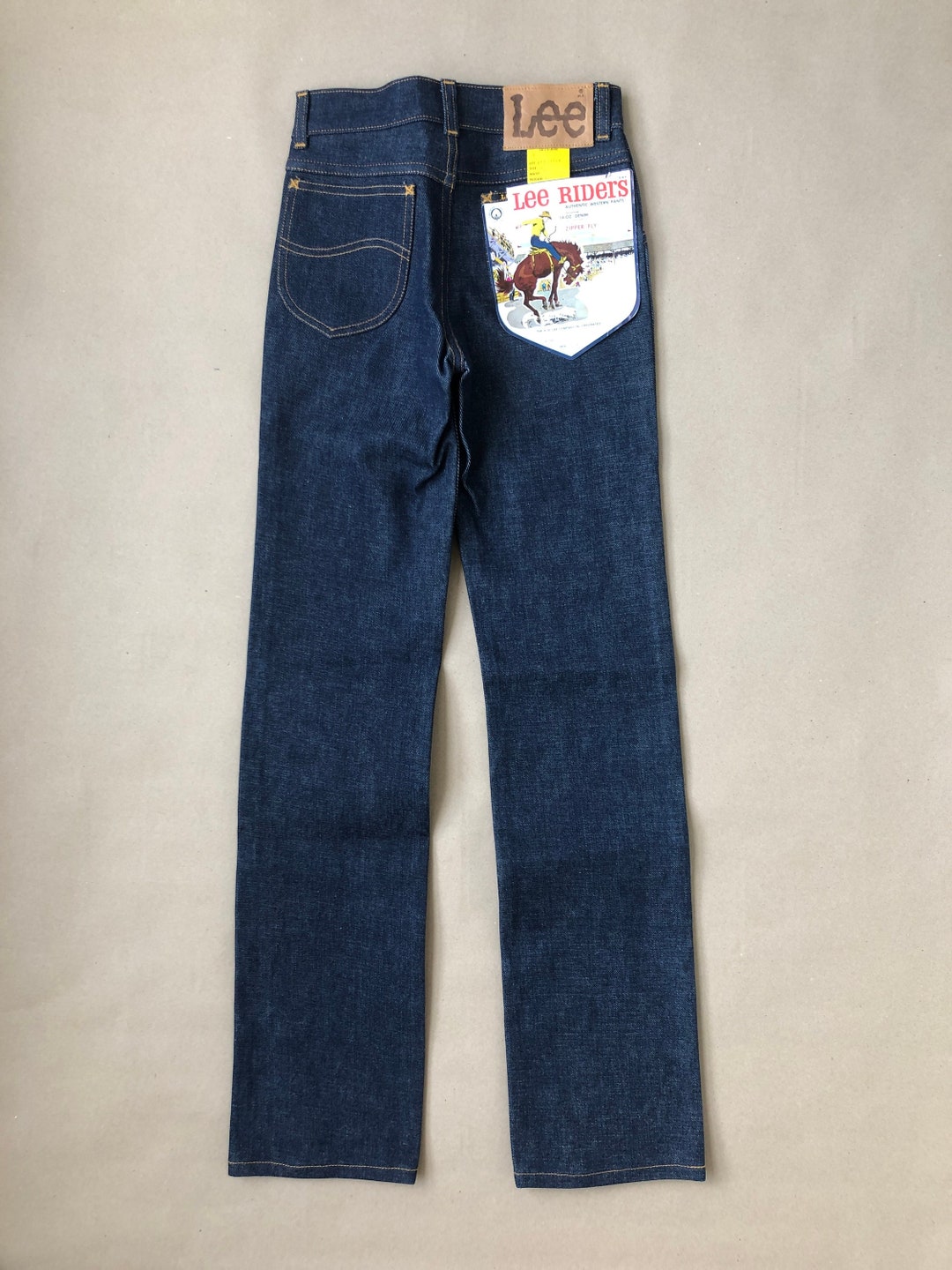 70s Lee Riders Vintage Kids Pants Label Size 10 Deadstock 14 Oz Denim ...