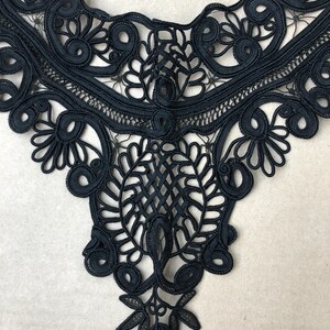 Antique Victorian V-shape Black Black Lace Collar, Floral Bib Choker - Etsy