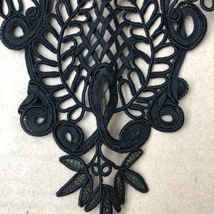 Antique Victorian V-shape Black Black Lace Collar, Floral Bib Choker - Etsy